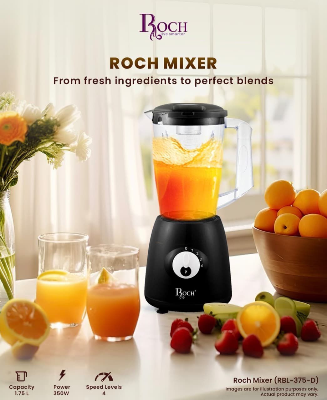 Best price for ️EASY BLENd ️Roch Blender 2-in-1 With Grinder 1.75L ...