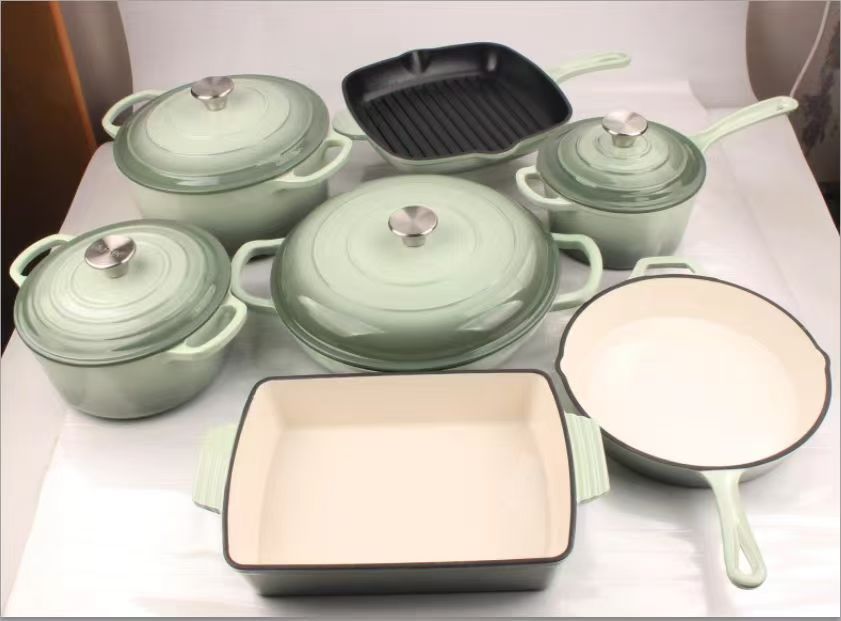 Best price for 🍳 Original Premium 11PCS Enamel Cast Iron Cookware Set 🥘 ...