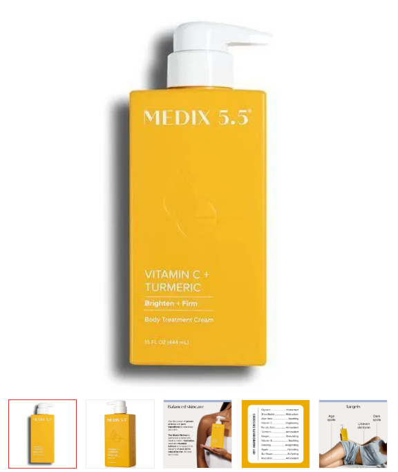 Best price for MEDIX 5.5 Vitamin C+ turmeric Cream Face & Body Lotion ...