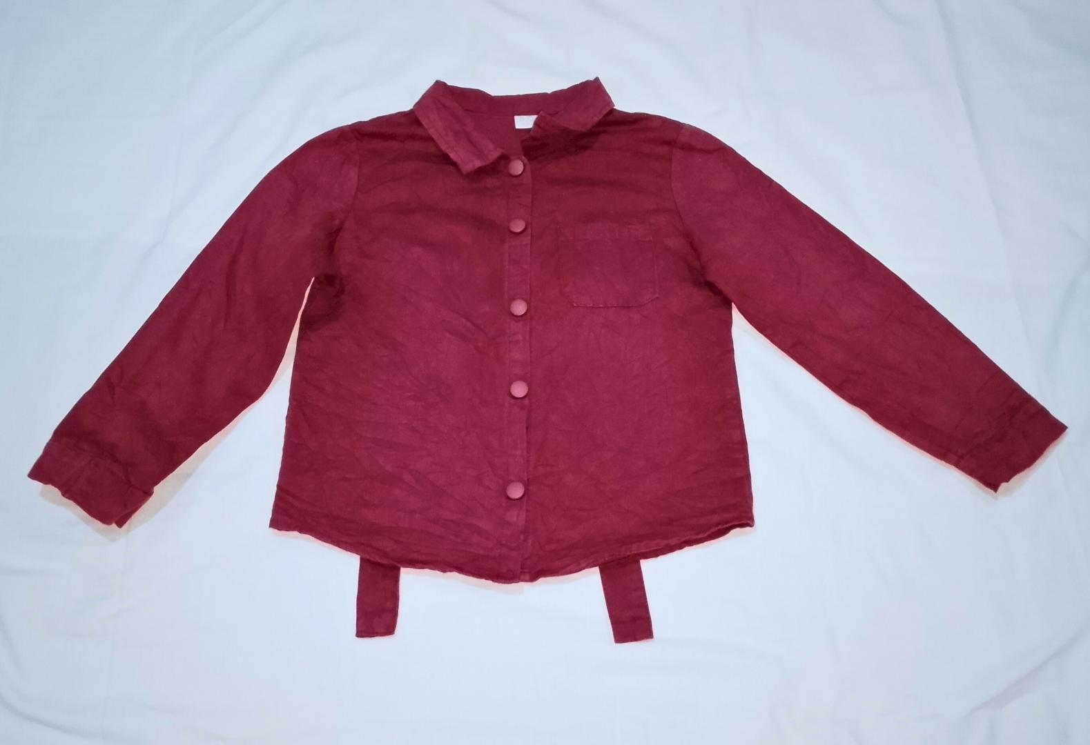 Best price for 5-6 years old Maroon shirt with a front pocket for girls ...