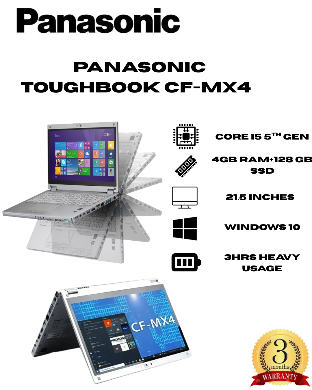 Best price for Refurbished Panasonic Toughbook CF-MX4 12.5-Inch Convertible Business Laptop ...