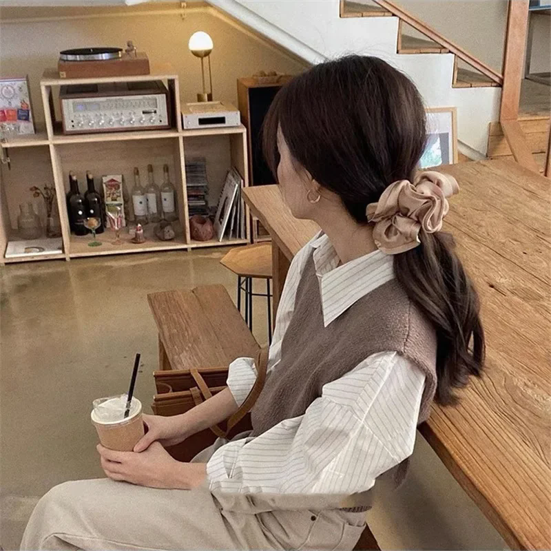 Best price for 1PC French Design Sense Fungus Hair Tie Ins-Like Satin ...