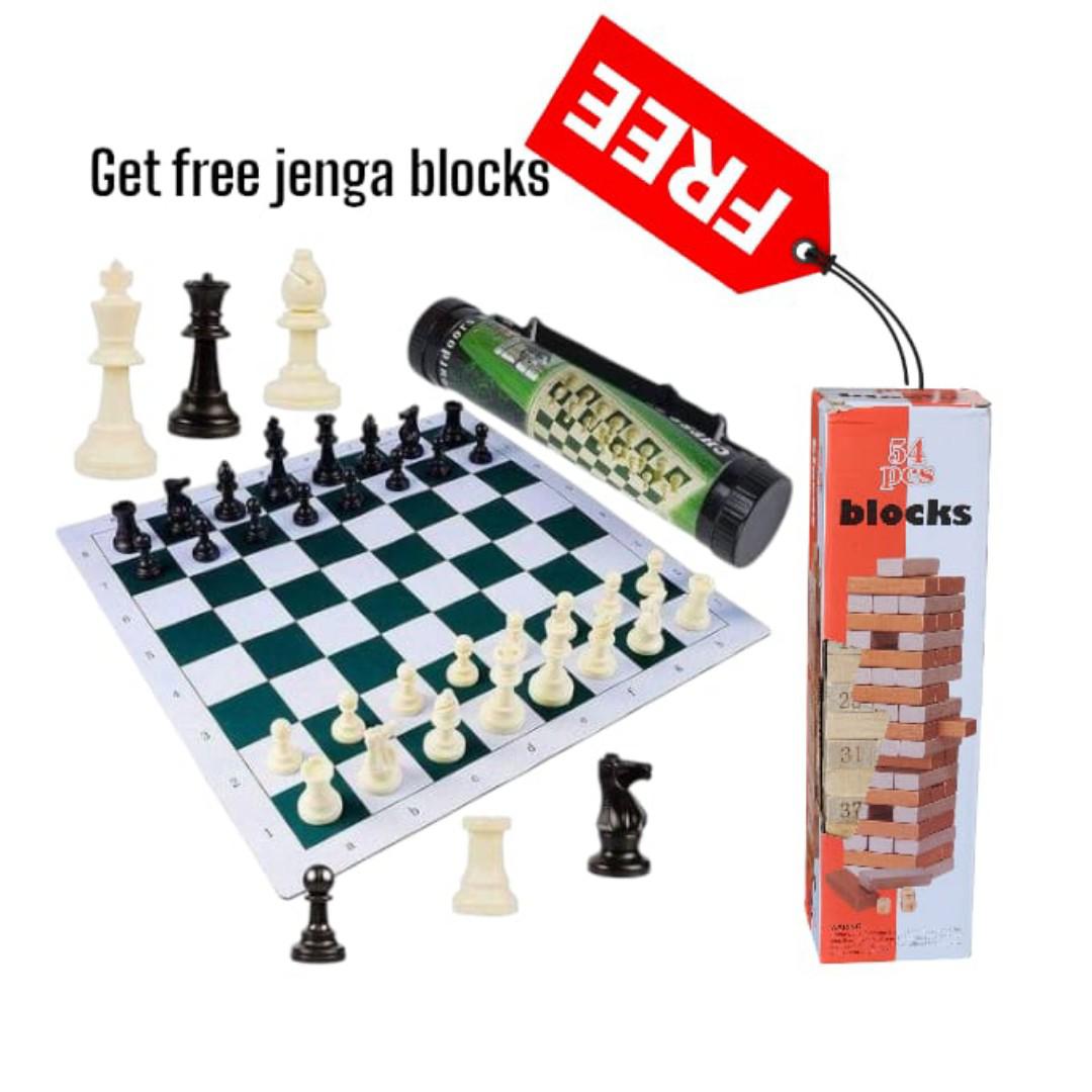 Best price for Tournament portable Chess Mat & FREE Jenga Block Combo ...
