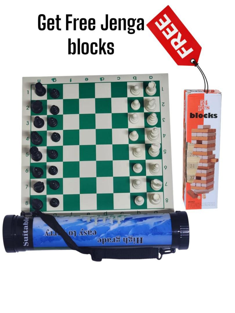 Best price for Tournament portable Chess Mat & FREE Jenga Block Combo ...