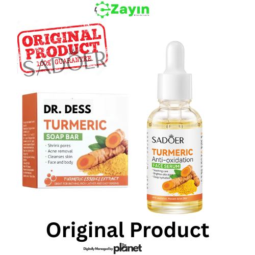 Best price for SADOER Turmeric Serum & Soap Brightening Set Dark Spot ...