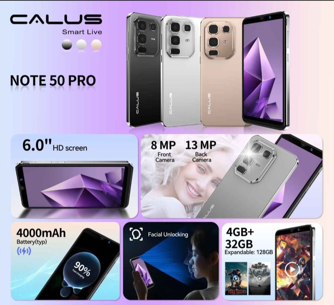 Best price for OFFER ! CALUS NOTE 50 PRO, 6'' DISPLAY, 4GB+32GB, 8MP ...