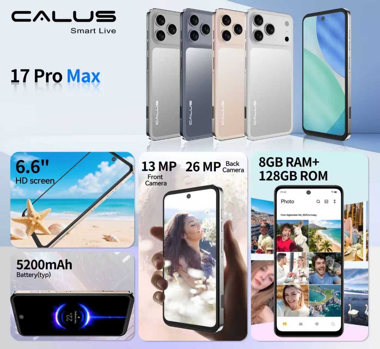 Best price for CALUS 17 PRO MAX, 8GB RAM + 128GB ROM, 13MP + 26MP ...