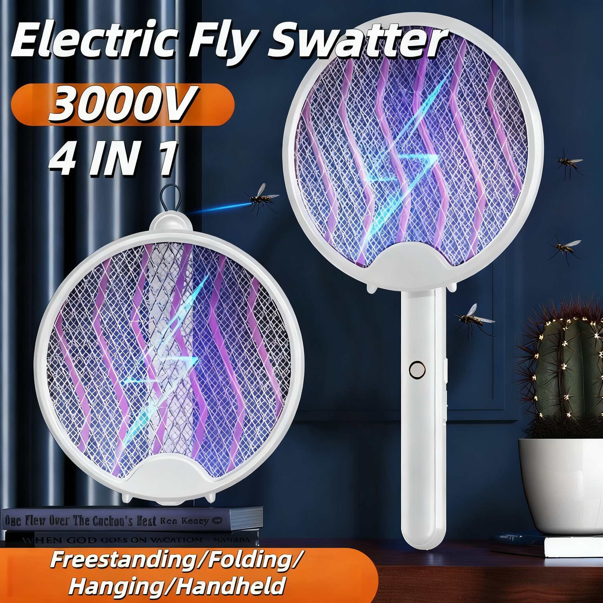 Best price for 3000V Electric Fly Swatter racket for Indoor and Outdoor ...