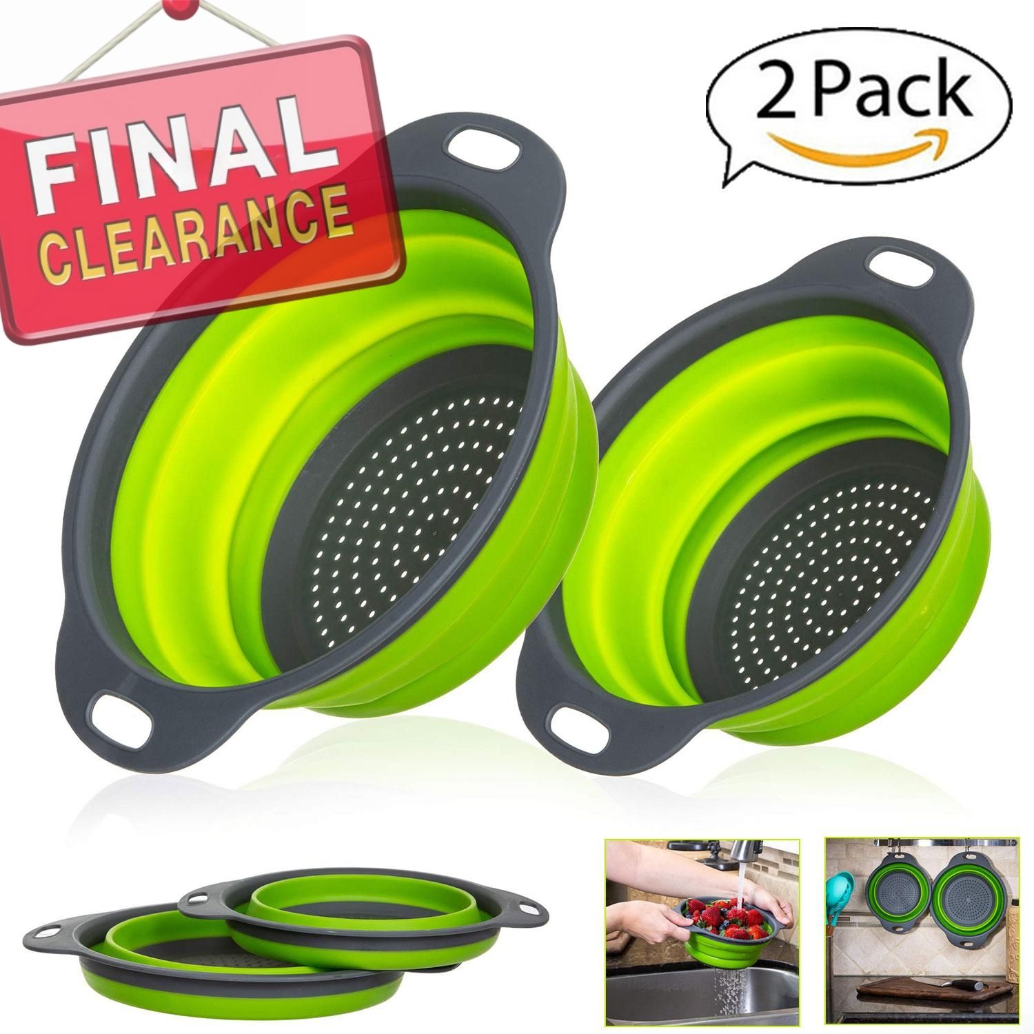 Best price for 【Clearance Sale】2 Pack Collapsible Colander Set, Round ...