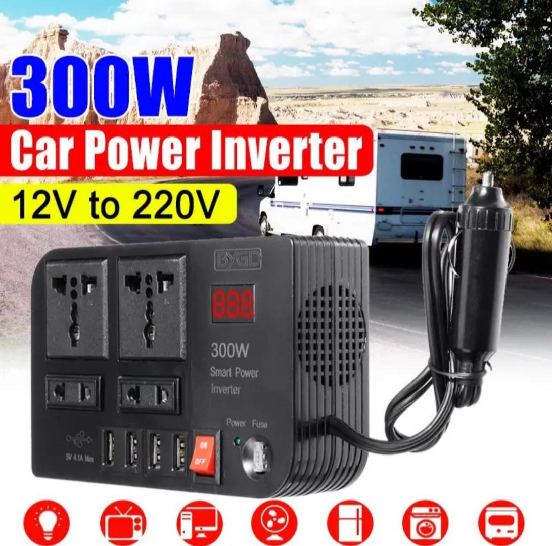 Best price for 300W Car Power Inverter DC to AC 12V to 220V With 4 AC ...