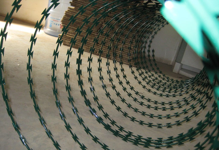 Best price for Green PVC Razor Wire Concertina Wire 450mm Color-1Pc ...
