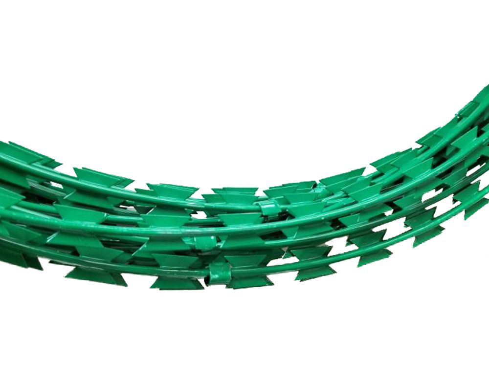 Best price for Green PVC Razor Wire Concertina Wire 450mm Color-1Pc ...