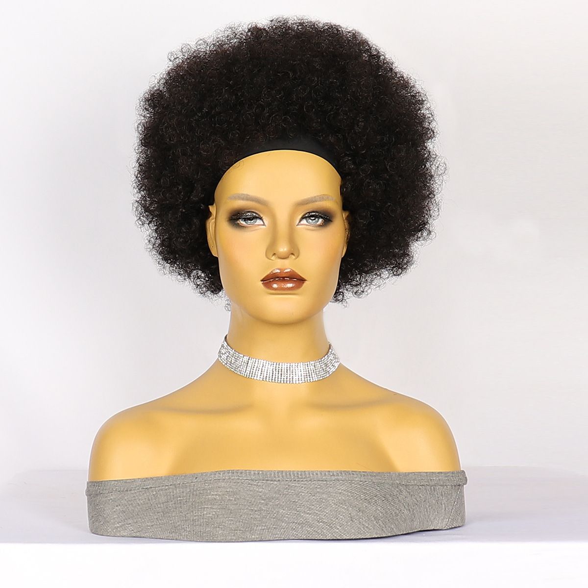 Best price for Wig Explosion Head Small Roll Wig Women's Black Short ...