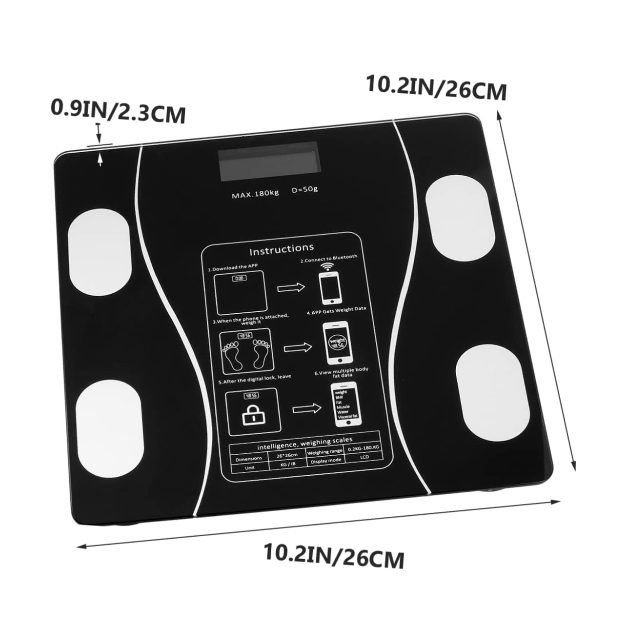 Best price for Smart Digital Bluetooth Weighing Scale. Using BIA ...