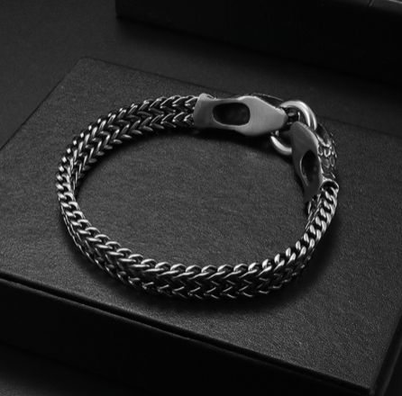 Best price for Stainless Steel Double Snake Head Men Bracelet Punk ...