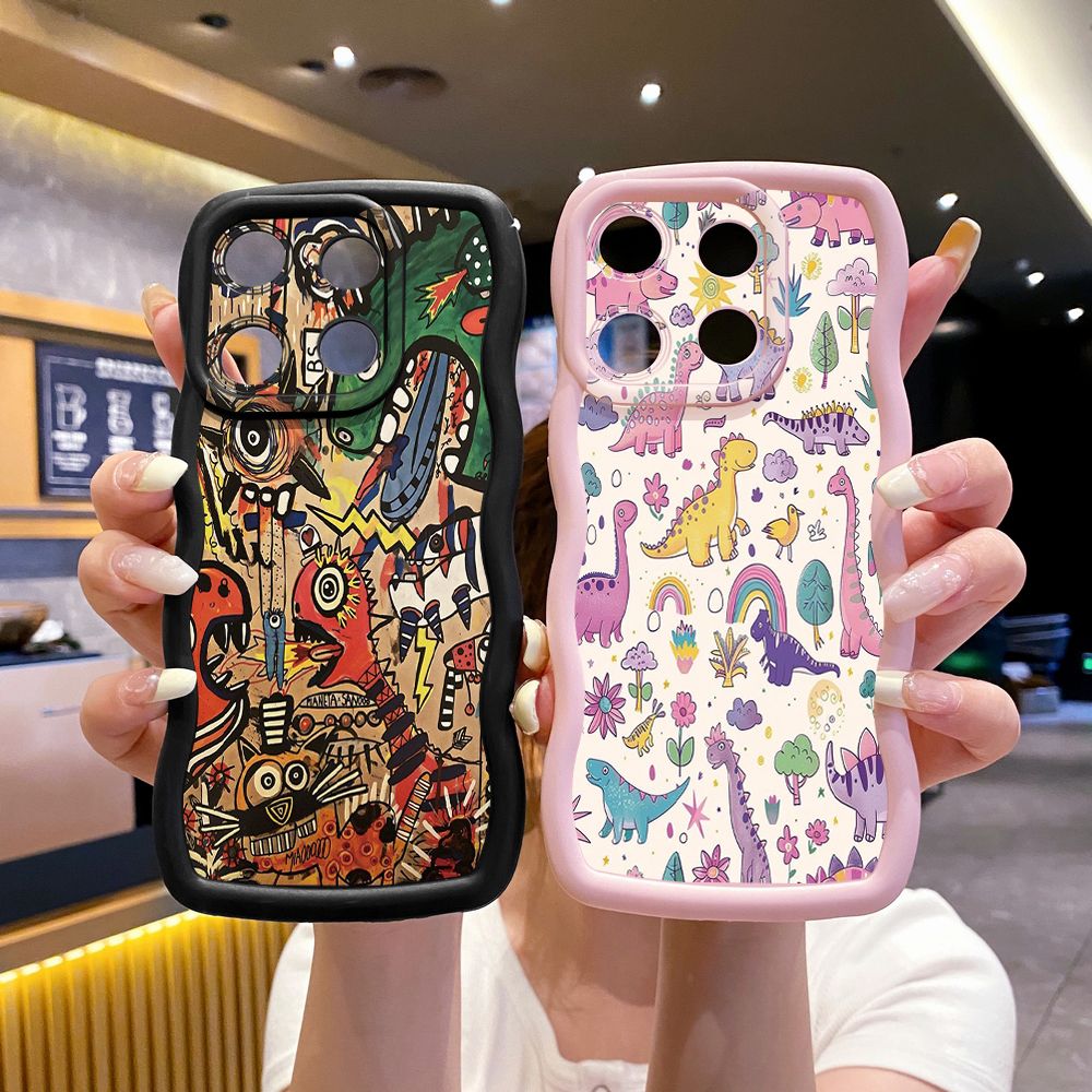 Best price for For ITEl A04 A60 A70 P40 S23 Plus Cute Pink Dinosaur ...