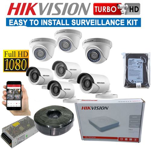 Best price for Hikvision 6 Full HD 1080P 2MP CCTV Cameras Complete ...