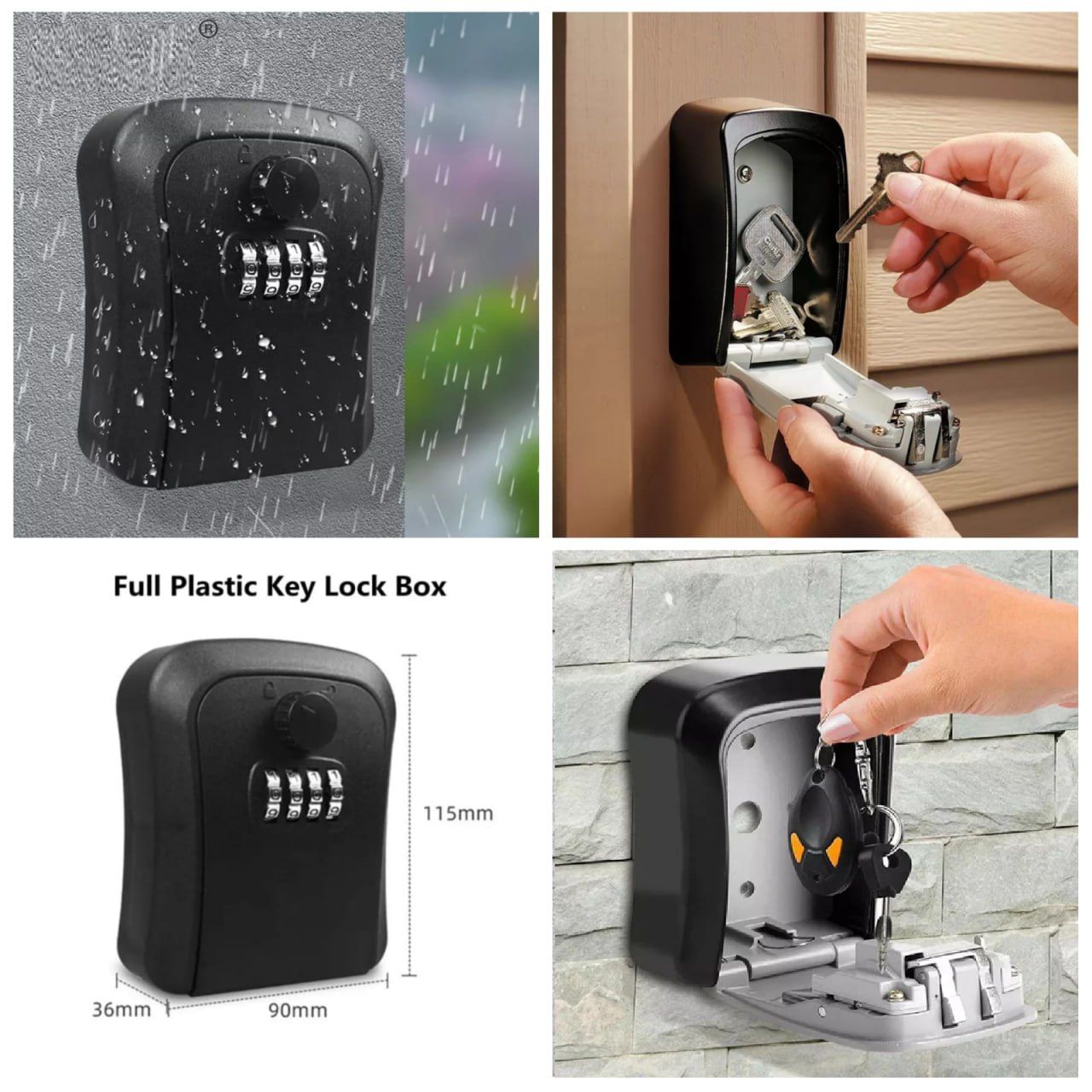 Best price for Outdoor Plastic Wall Mounted Waterproof Lock Box for ...