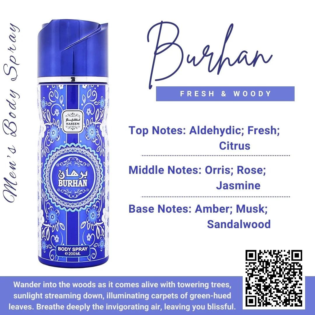 Best price for Burhan by Naseem – Premium 200ml Body Spray for Men ...