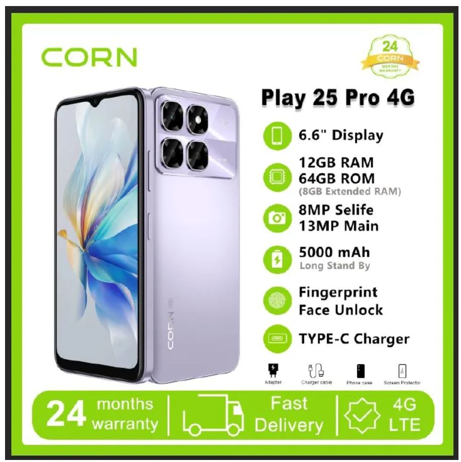 Best price for [NEW ARRIVAL] CORN PLAY 25 PRO 4G, 6.6" HD+, 64GB ROM ...