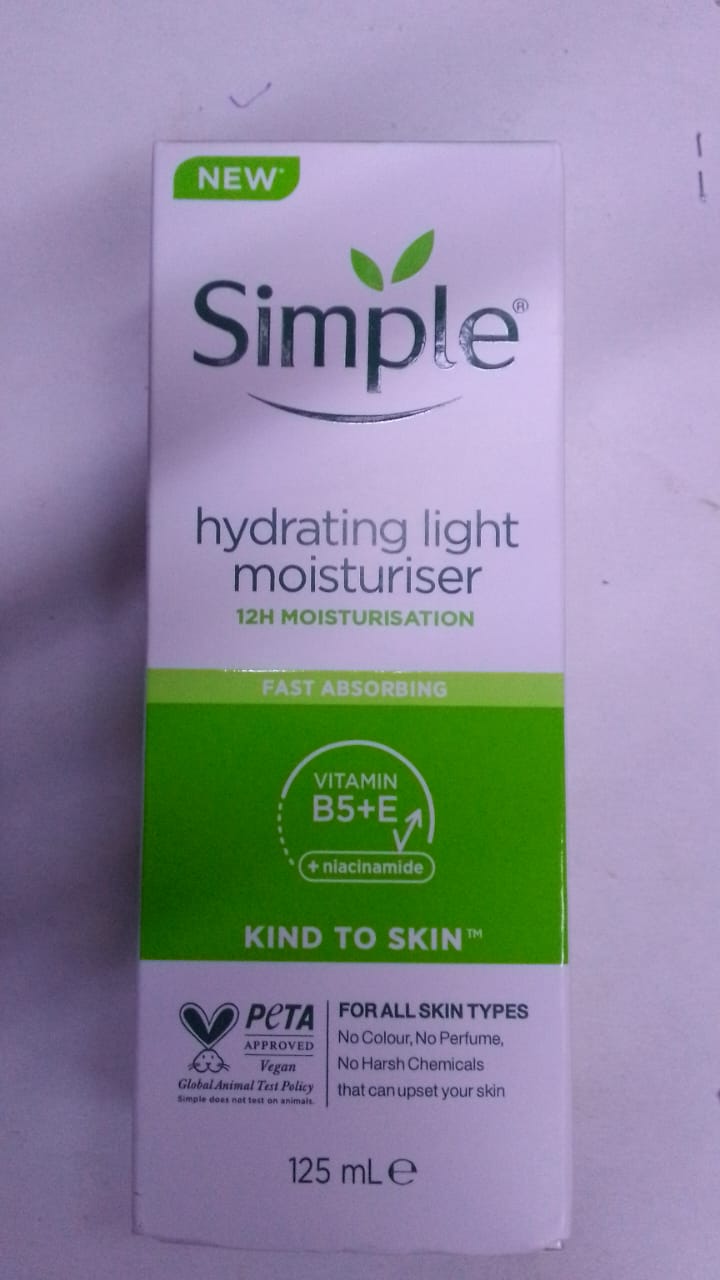 Best price for Simple Hydrating Light Moisturiser 125ml – Vegan, Fast ...