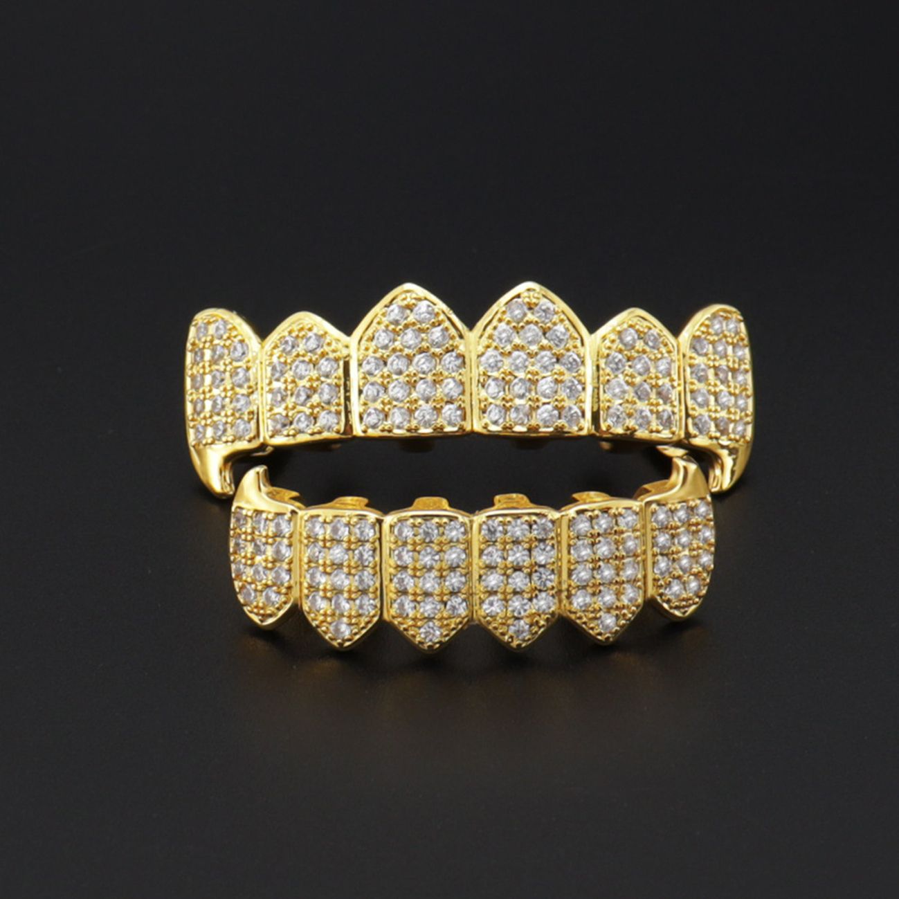 Best price for Iced Out Gold/Silver Grillz Top Bottom Grillz for Men ...