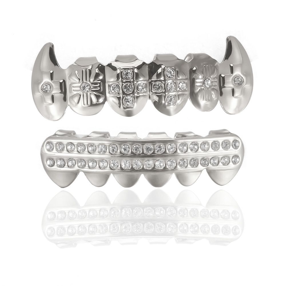 Best price for Stylish Plated Top & Bottom Grillz Set with Red ...