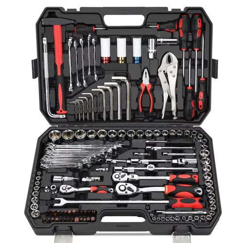 Best price for 142 PCS Mechanic Socket Tool Kit Set Color-Silver 1001257393