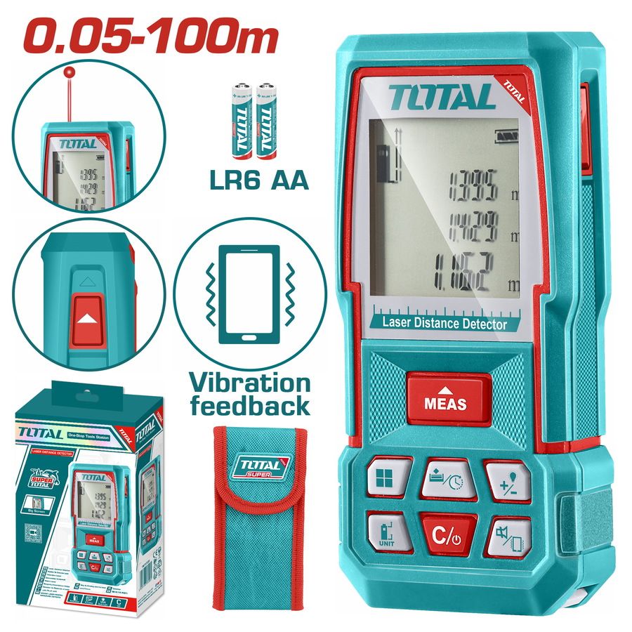 Best price for Total TMT51036 Laser distance detector Range:0.05-100m ...