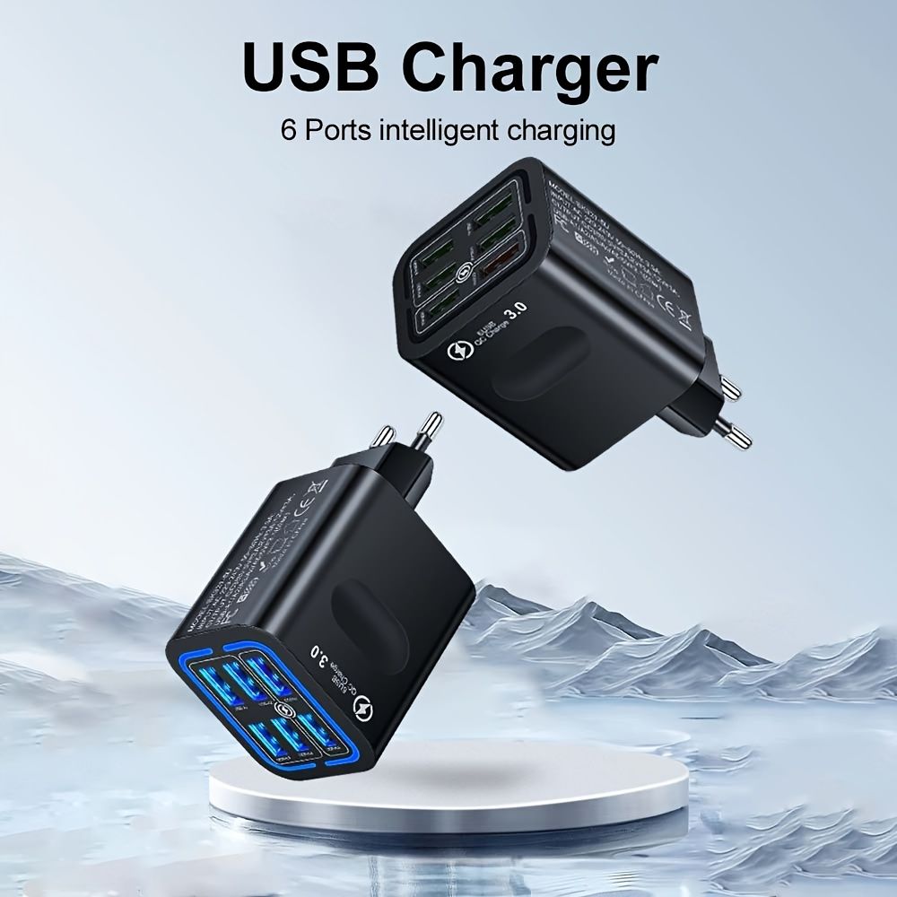 Best price for 50W Fast Charging Power Adapter, 6 USB Ports with EU ...