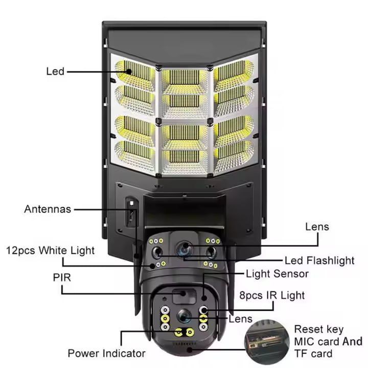 Best price for New 2-in-1 2025 V380pro 4K Outdoor Solar Camera Street ...