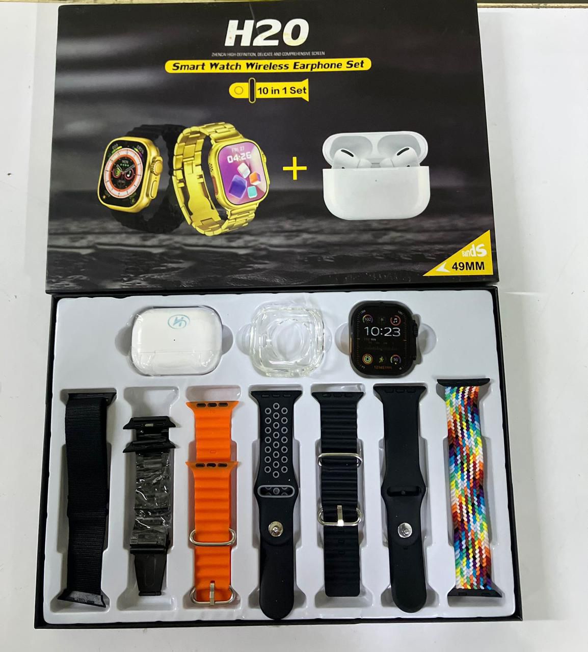Best price for H20 Ultra Smart Watch with Bluetooth wireless earphones ...