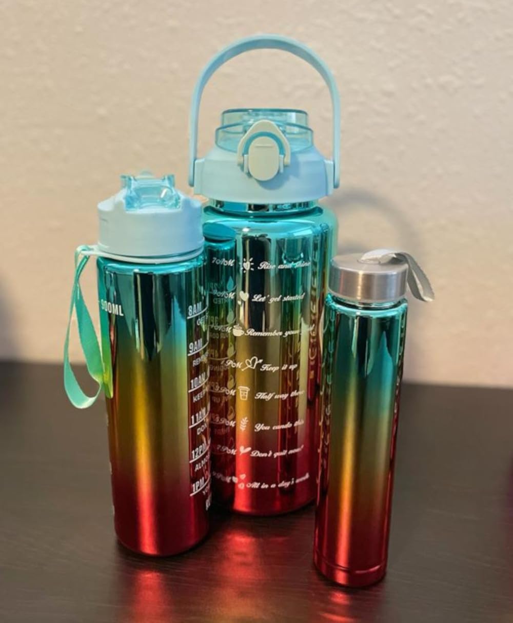 Best price for MIXED COLOURS 3 IN 1 WATER BOTTLES.PERFECT GIFT WATER BOTTLES SET,2000ML,750 ML ...