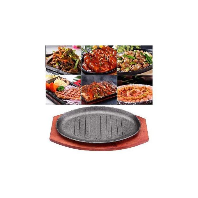 Best price for Hot Sizzling Plate With Bamboo Holder