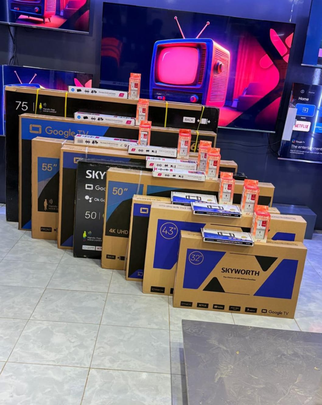 Best price for 🎁 2 FREE GIFTS! Skyworth 32-Inch Frameless Smart TV 📺 ...