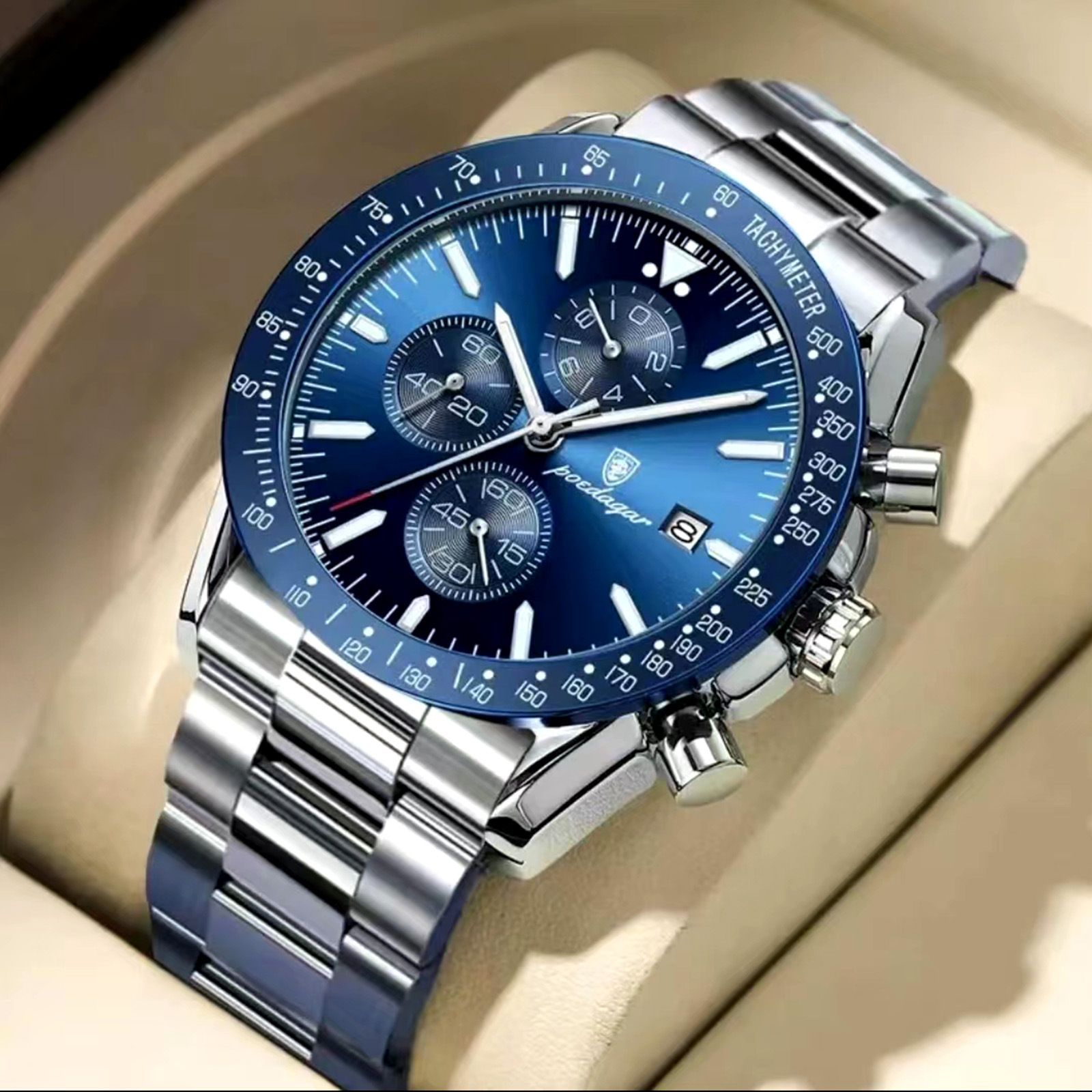 Best price for Watch Luxury Stainless Steel Small Three Needle Day ...
