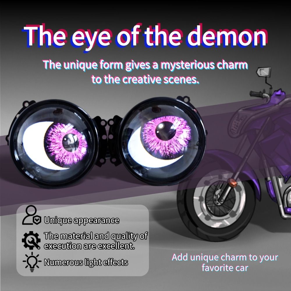 Best price for 2PCS dynamic demon eye light is suitable for motorcycle ...