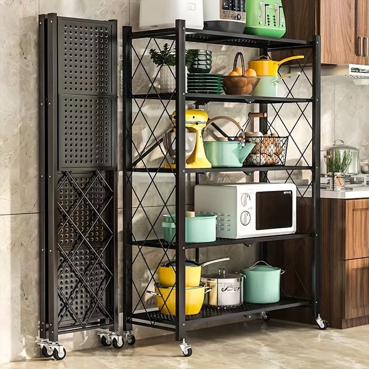 Best price for 🎇5 Tiers Foldable & Movable Kitchen Multipurpose Storage ...