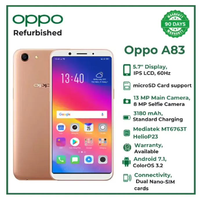 Best price for Refurbished OPPO A83 4GB RAM + 64GB ROM 5.7-inch display ...