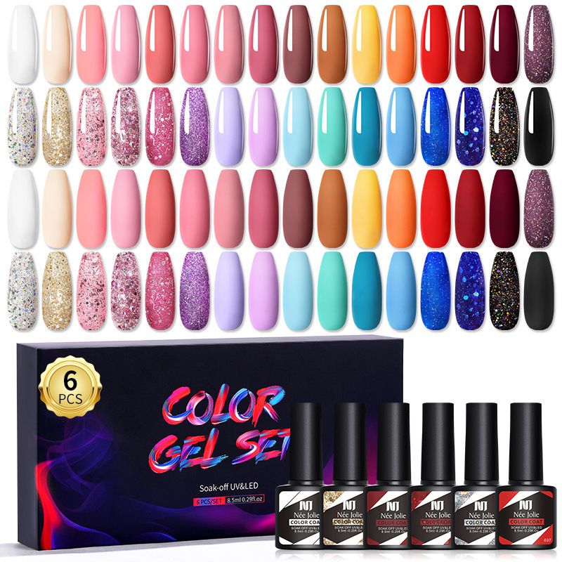 Best price for 6 Bottles Boxed Phototherapy Art Gel Nail Polish Set, 6 ...
