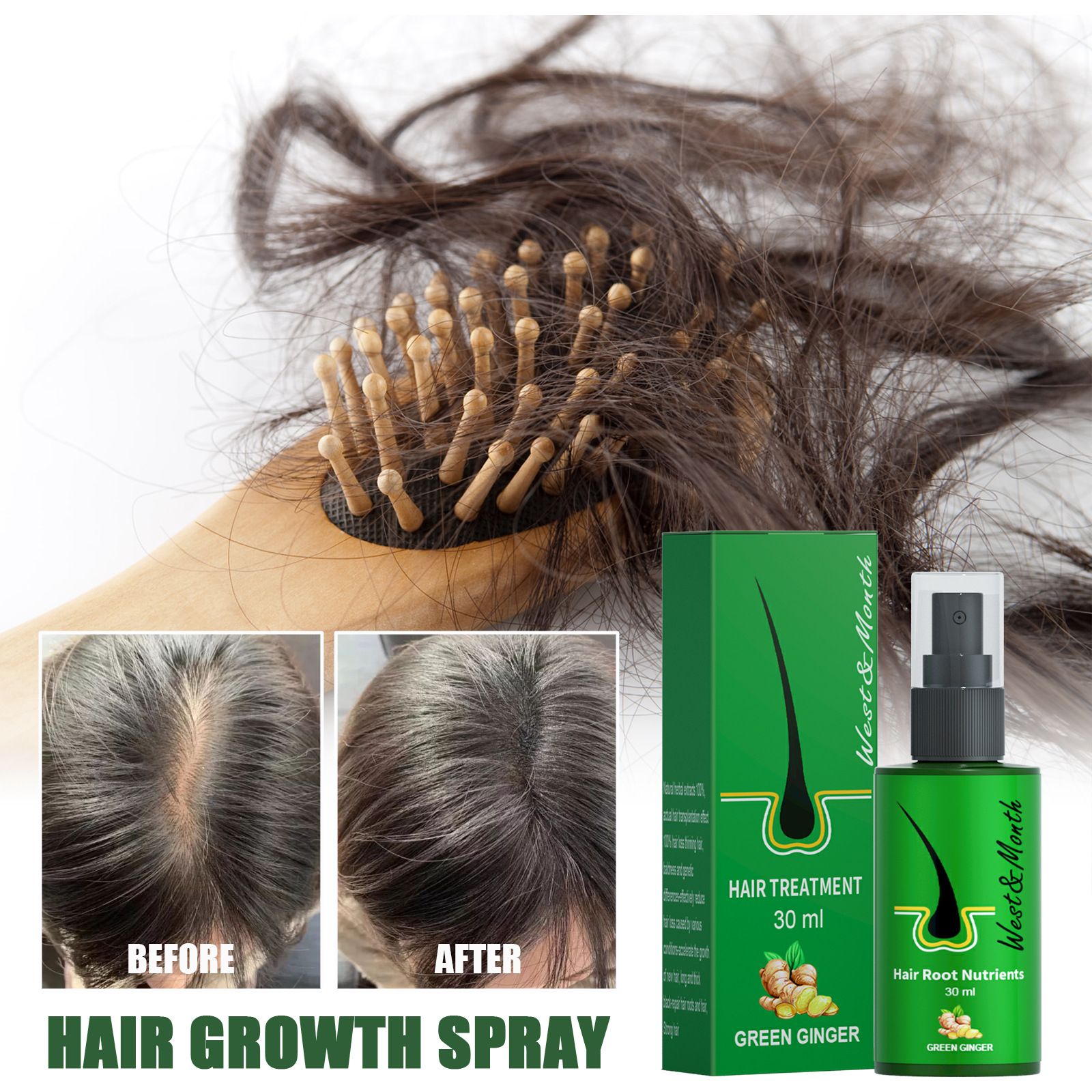 Best price for Ginger Hair Regrowth Serum Spray Germinal Liquid for ...