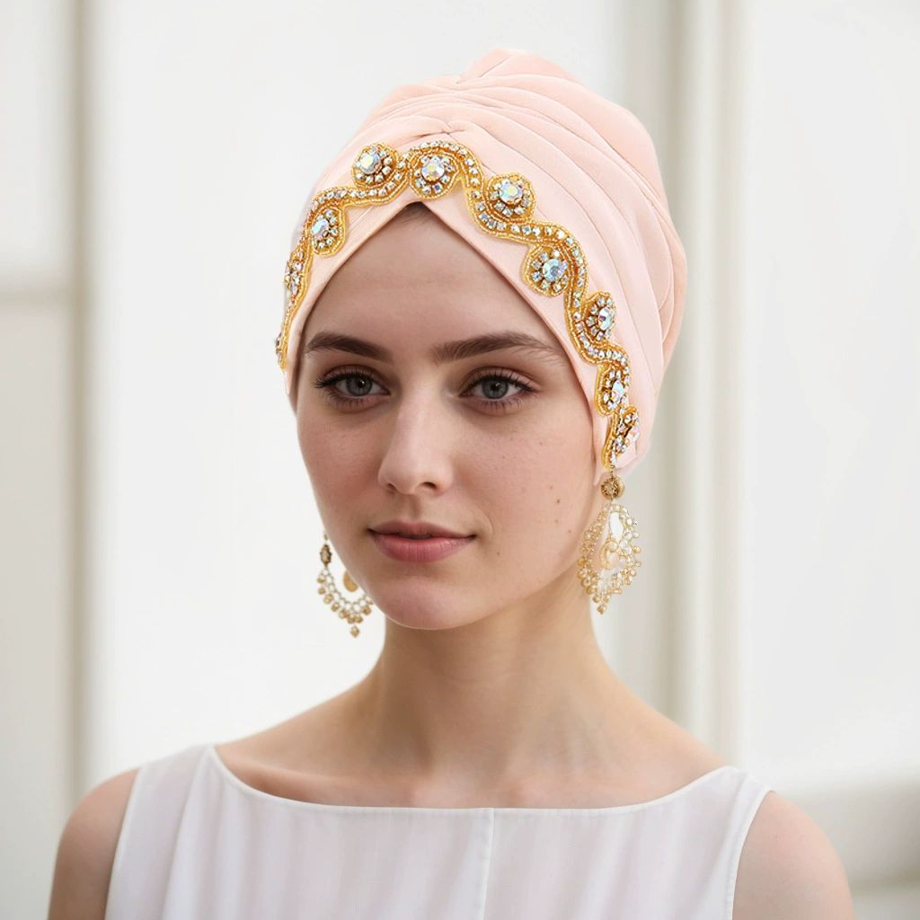 Best price for Turbans for Women Turban Hat Wrap Pleated Beanie Cap ...