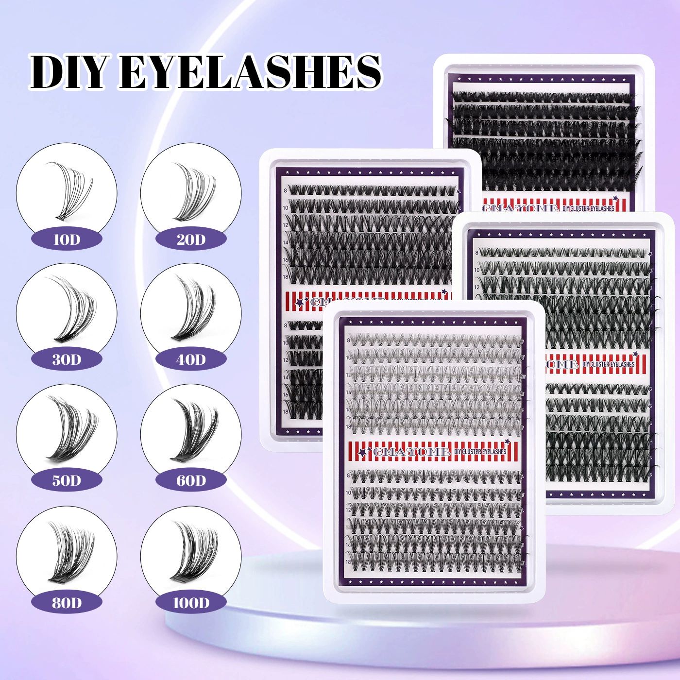 Best price for 40D 50D Lash Clusters Lash Extension Kit 320 Pcs Thick ...