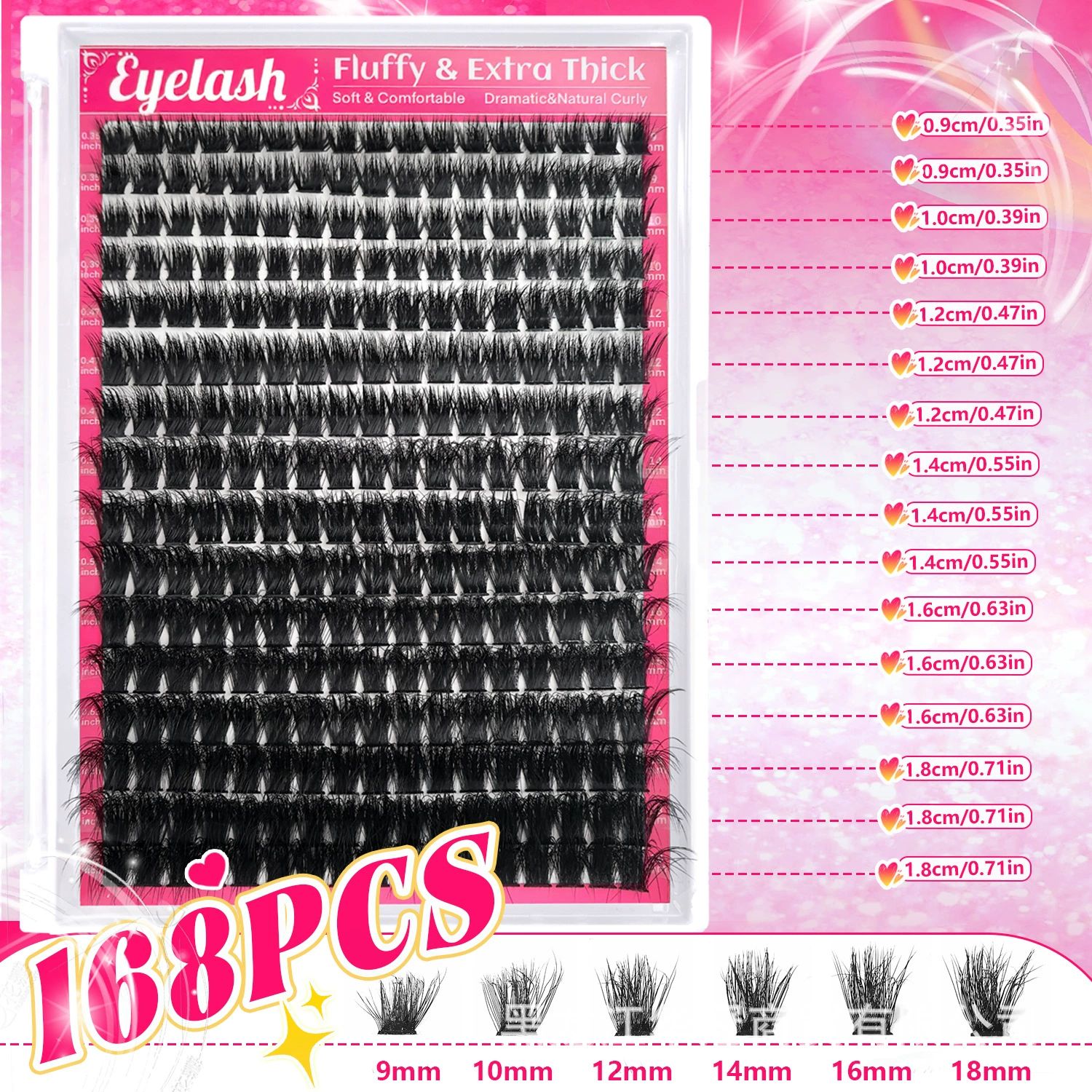 Best price for Lash Clusters Kit 100D Fluff Cluster Eyelash Extensions ...