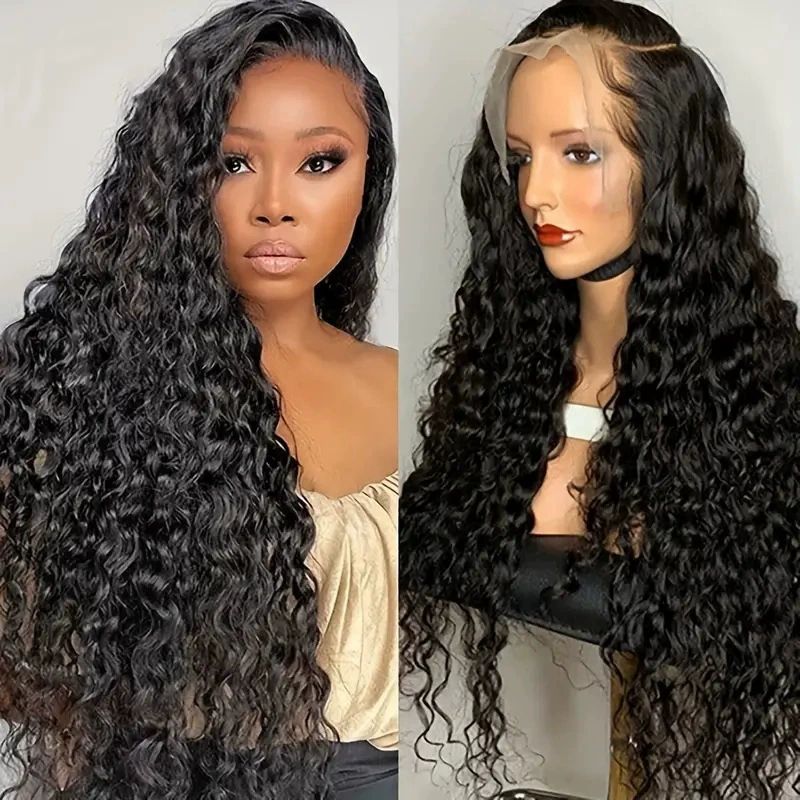Best price for 26 Inch Black Synthetic Lace Front Wig,Deep Water Wave ...