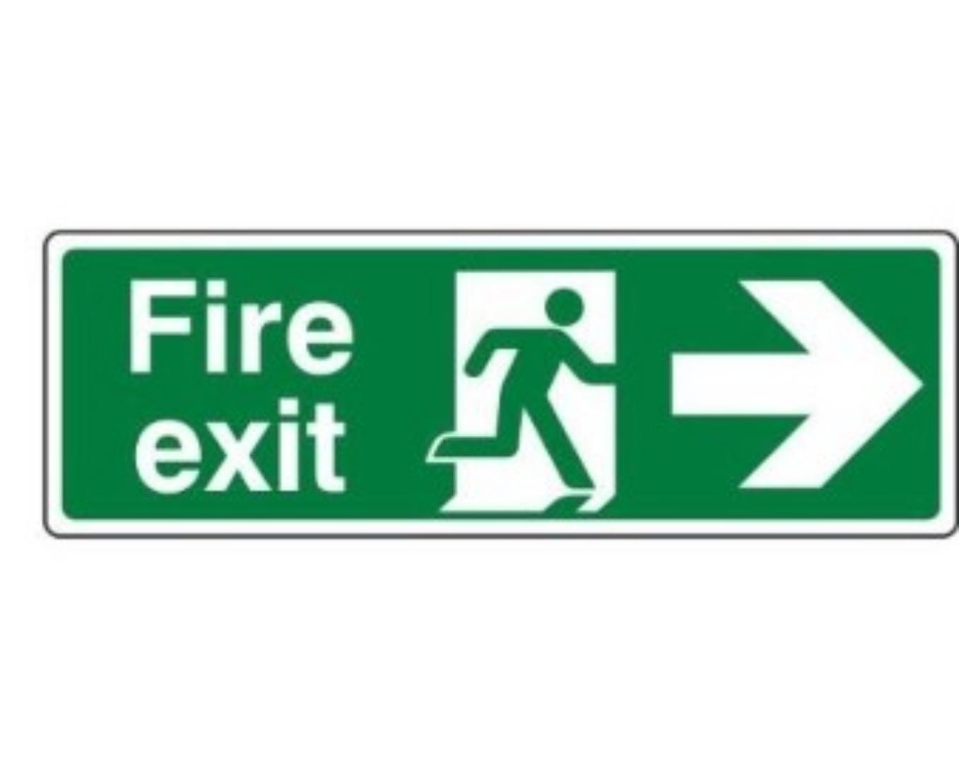 Best price for ABC fire exit signage Safety & Security Size-Down 1001444083