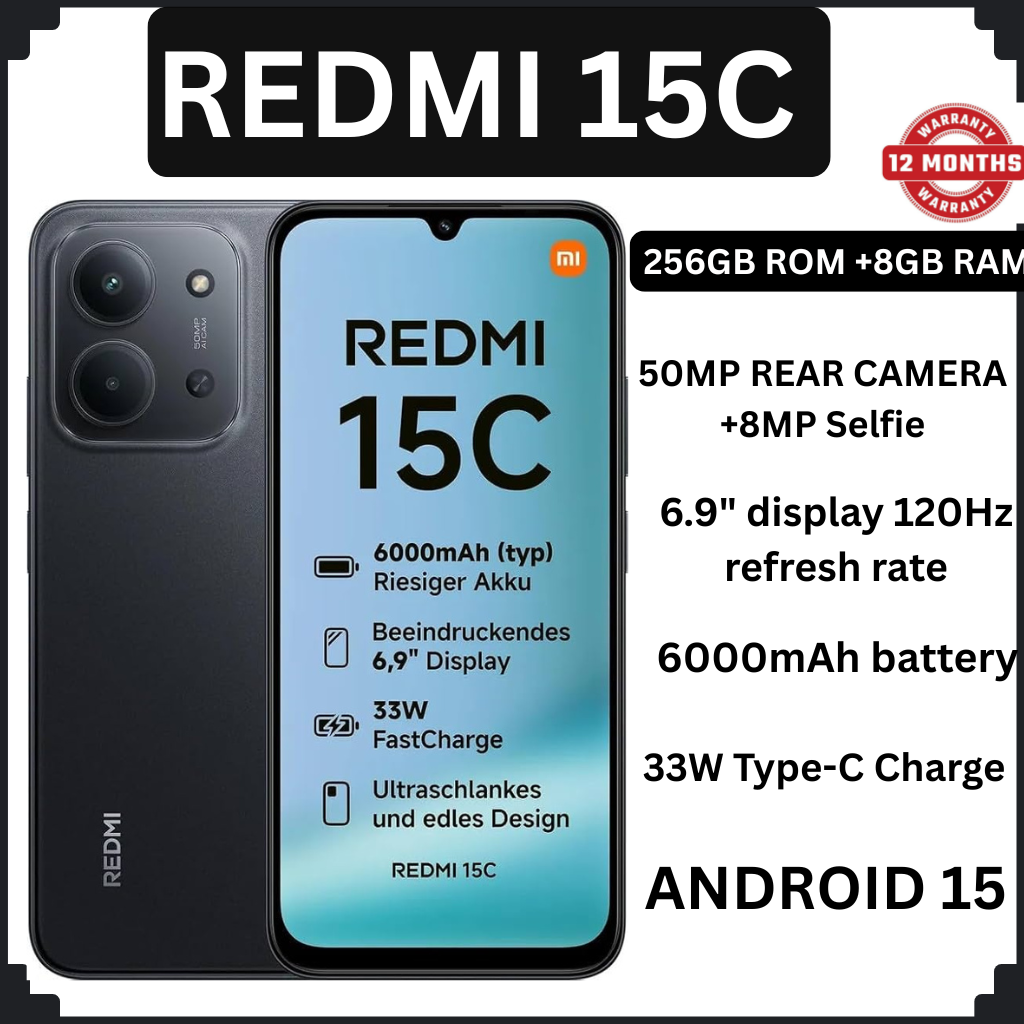 Best price for [New Arrival] Xiaomi Redmi 15C 256GB storage + 8GB RAM 6 ...