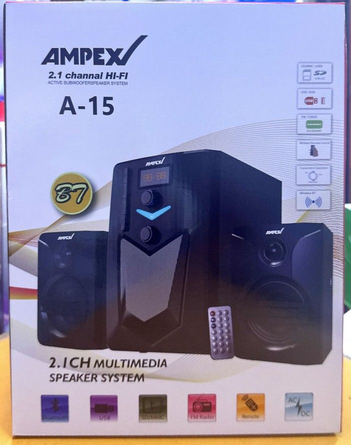 Best price for AMPEX A-15 2.1CH BLUETOOTH SUBWOOFER SYSTEM – SUPER BASS ...