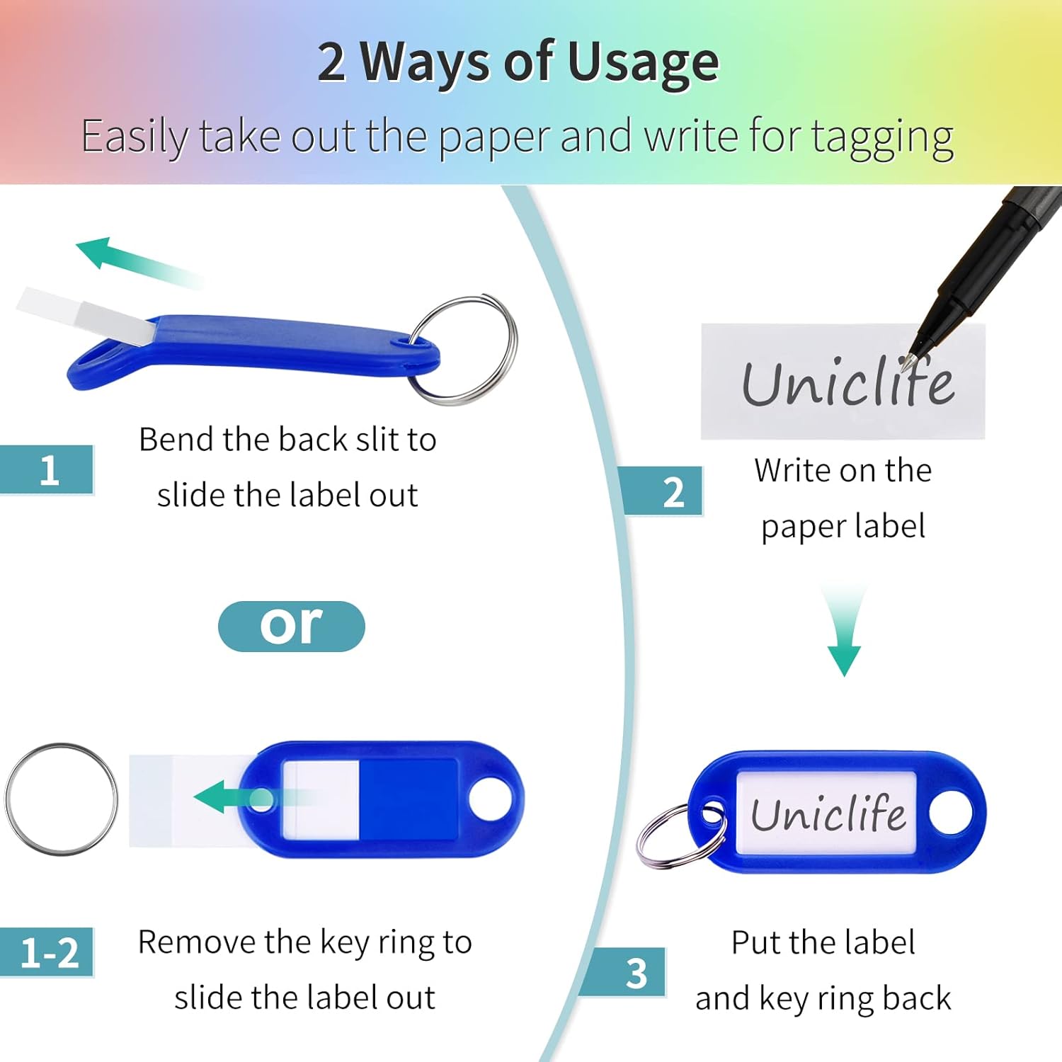 Best price for Tough Plastic Key Tags Key Chains in Assorted Colors ...