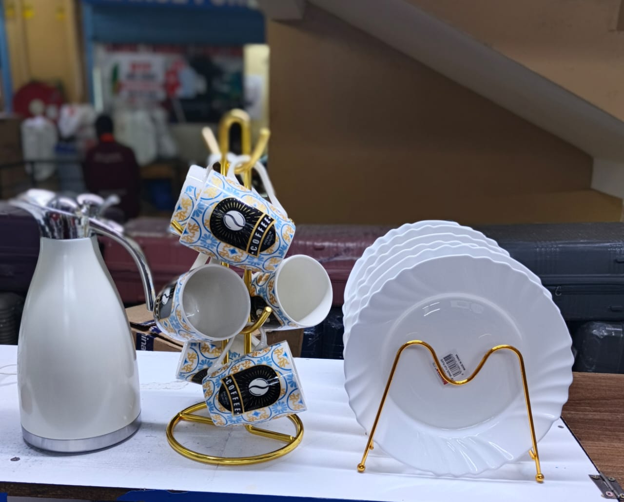 Best price for 🎇Sundabest 13pcs Ceramic Dinner Ware Set 6pcs Mug, 6pcs ...